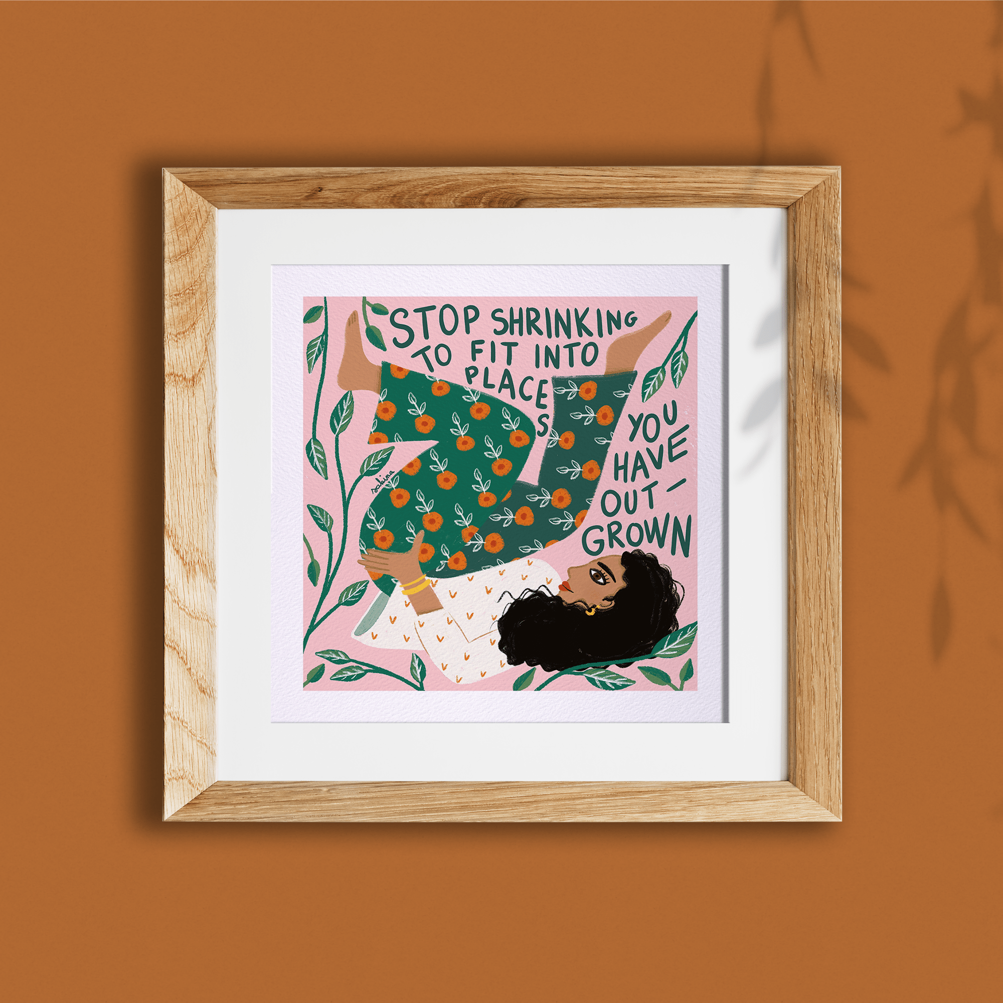 Stop Shrinking Square Print by Hey I'm Sakina – Migration Museum Shop