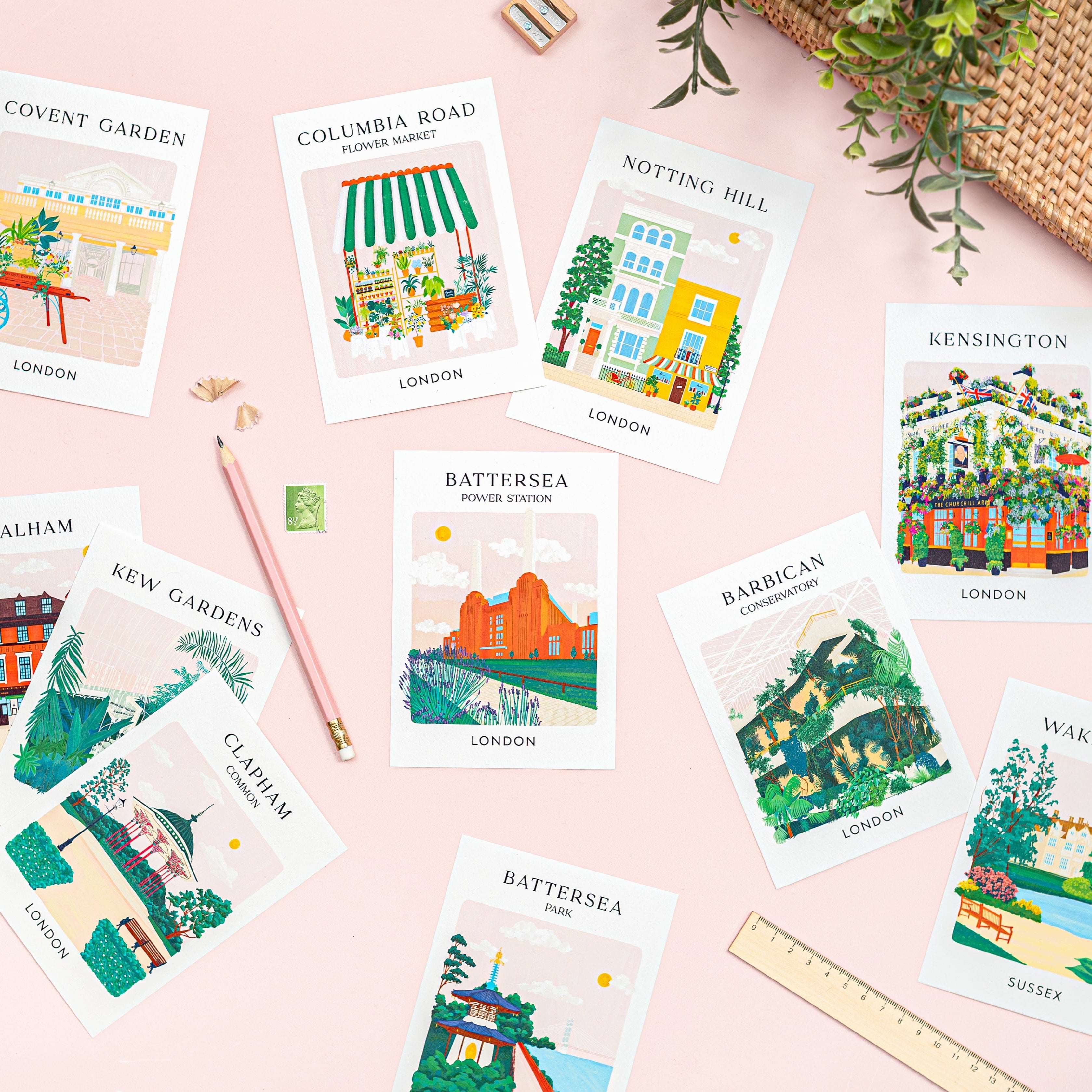 Vero Illustrates London Locations Postcards Set of 11 A6 – Migration ...