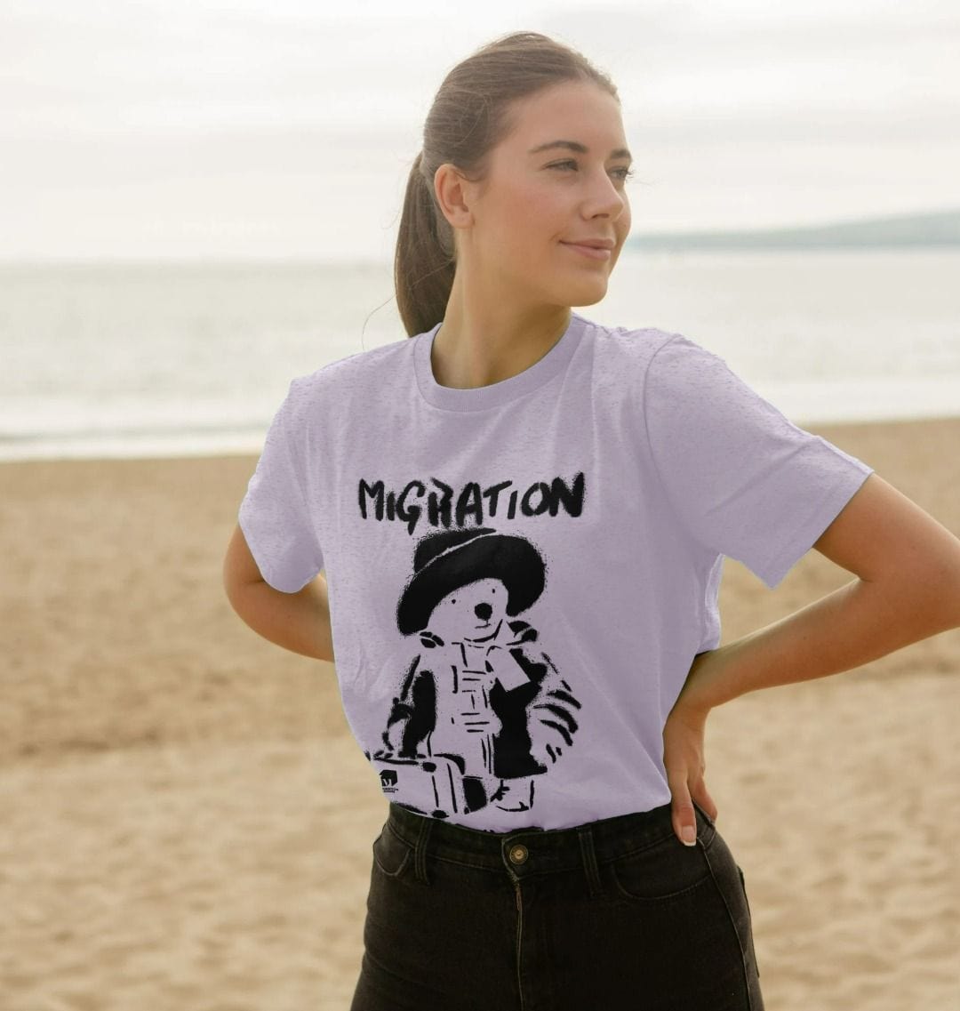 Migration is Not a Crime Unisex Remill® Organic T-shirt – Migration ...